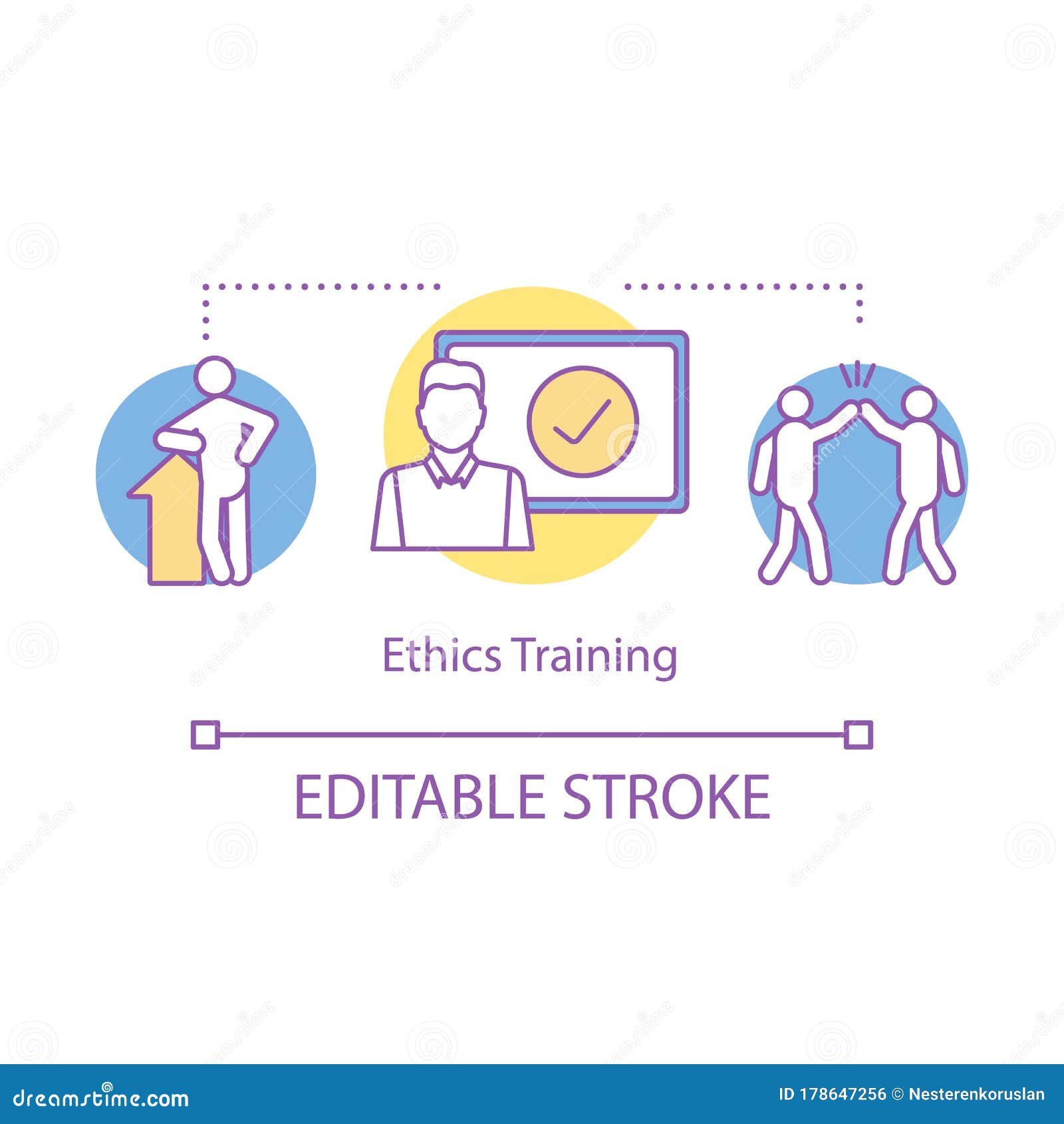 Ethics Training Concept Icon Stock Vector - Illustration of graphic ...