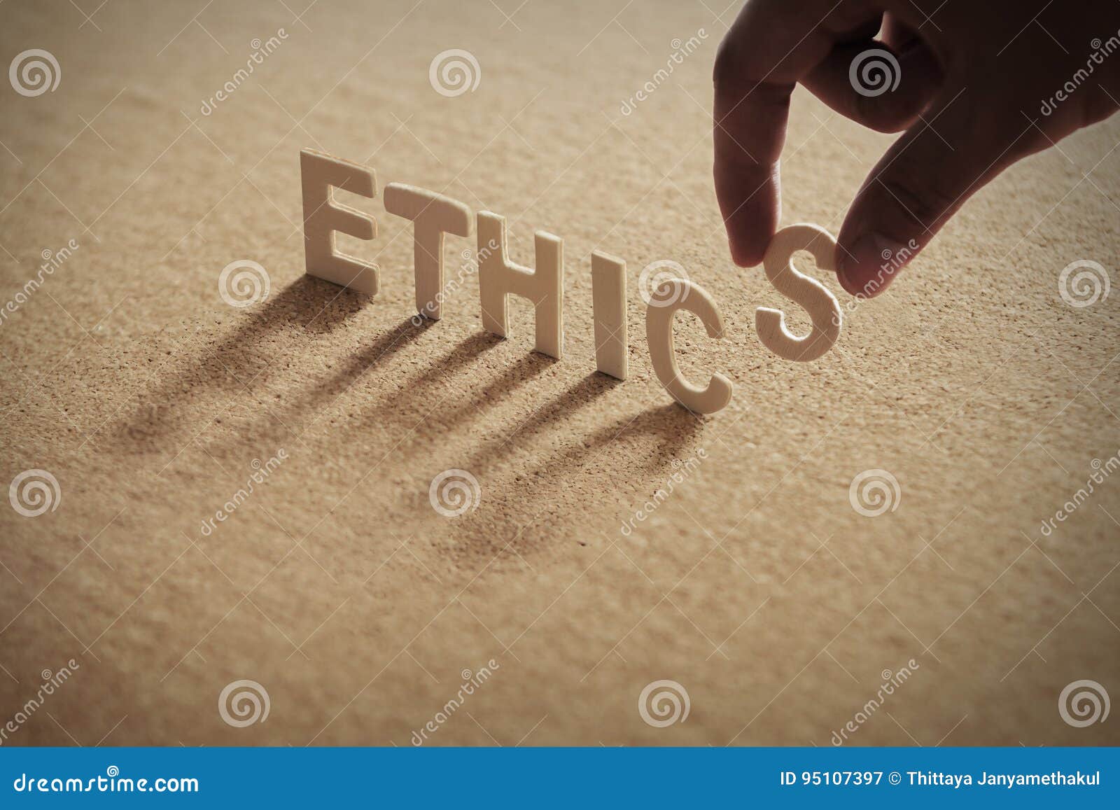 ETHICS wood word stock image. Image of alphabet, corkboard - 95107397
