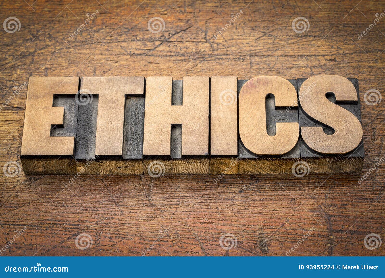 Ethics Word Abstract in Wood Type Stock Photo - Image of morale ...