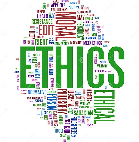 Ethics word cloud stock illustration. Illustration of honor - 10976855