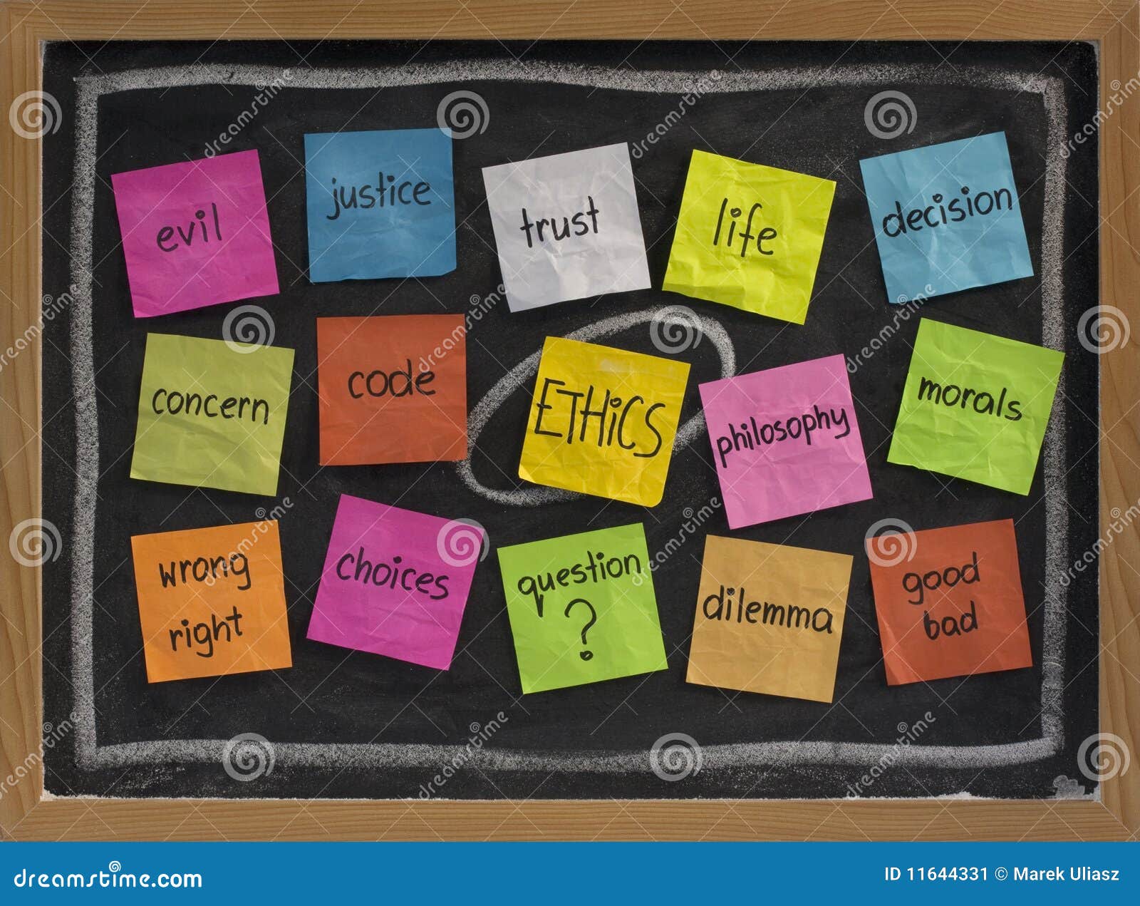 Ethics word cloud stock image. Image of decision, chalkboard - 11644331