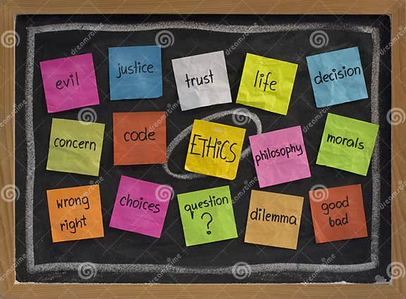 Ethics word cloud stock image. Image of decision, chalkboard - 11644331