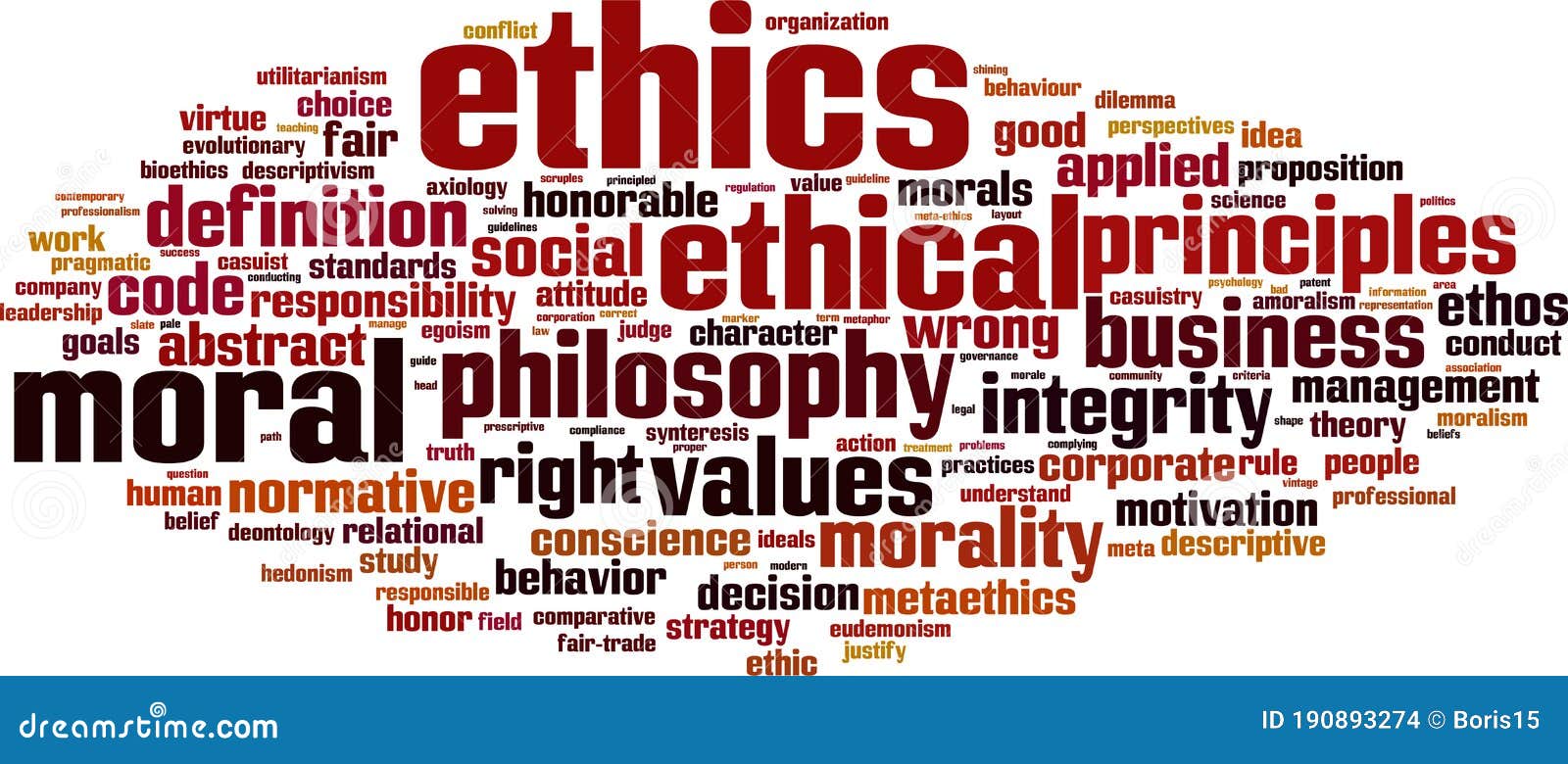 Ethics Word Cloud In Shape Of World Map, Concept Background Royalty ...