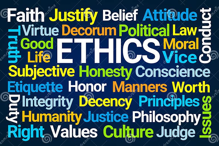 Ethics Word Cloud stock illustration. Illustration of etiquette - 143802845