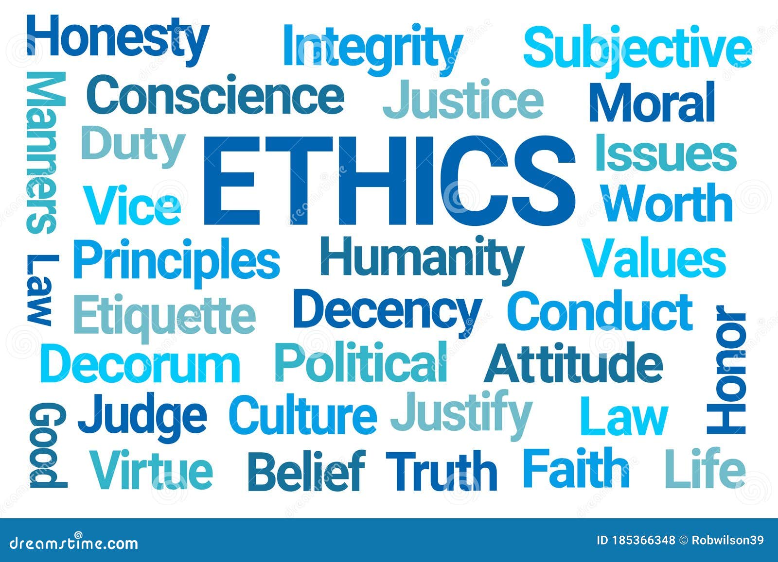 Ethics Word Cloud stock illustration. Illustration of honor - 185366348