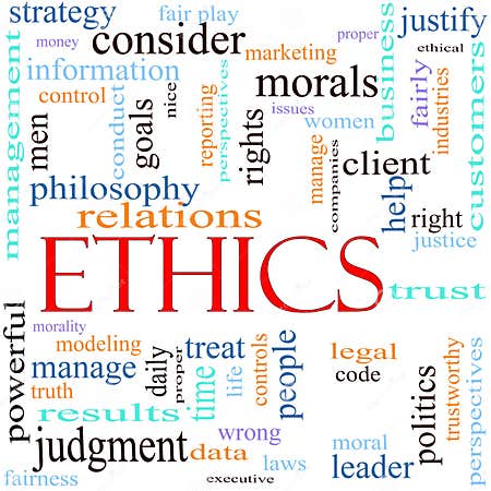 Ethics Word Concept Illustration Stock Illustration - Illustration of ...