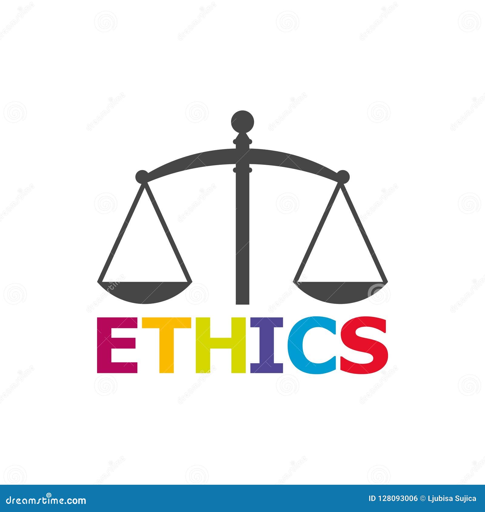 Ethics Word, Ethics Text, Ethics Icon or Logo Stock Vector ...