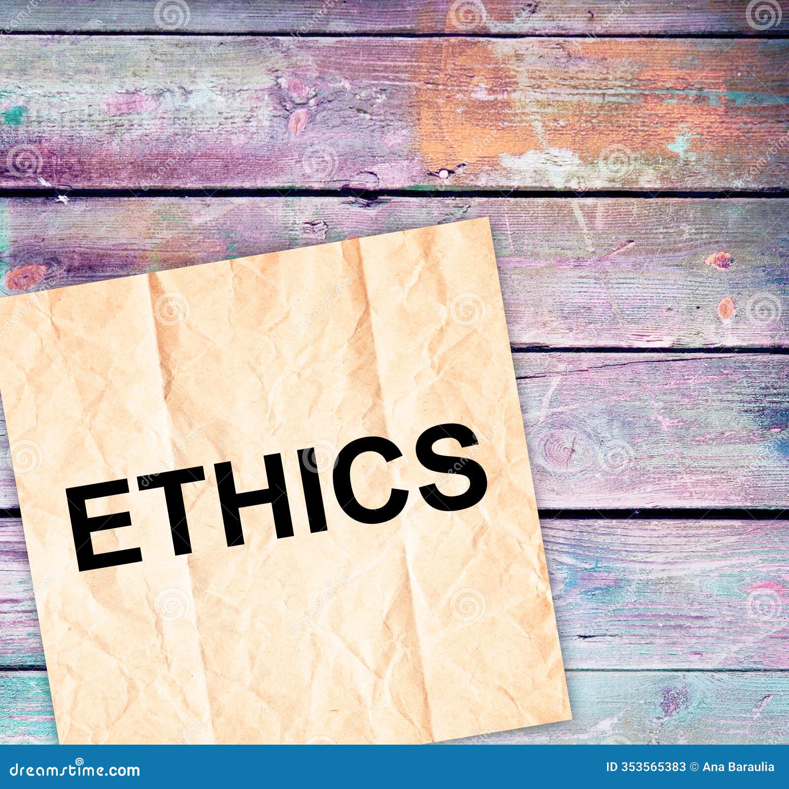 Ethics Word on White Paper. Business Ethic Concept Stock Image - Image ...