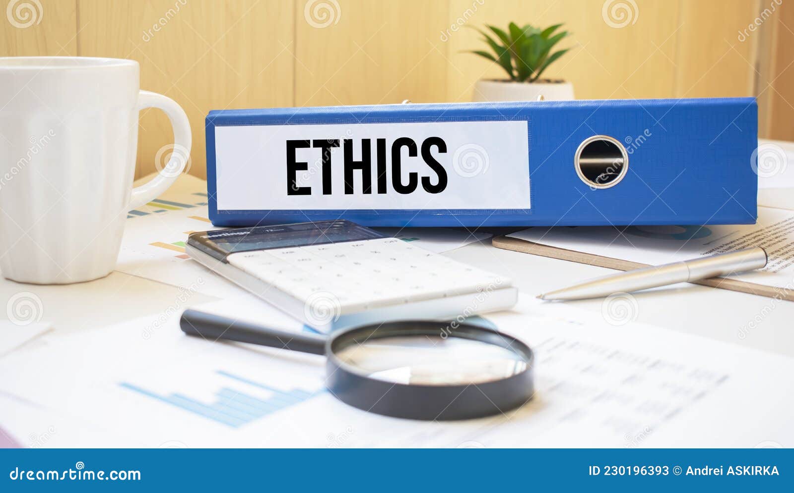 Ethics Words on Labels with Document Binders Stock Image - Image of ...