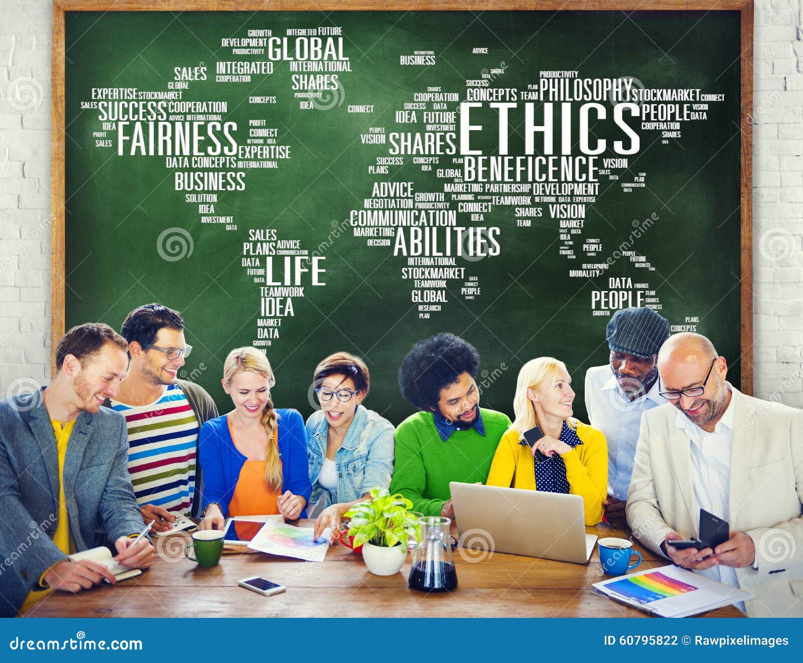 Ethik-Ideal-Prinzip-Moral-Standard-Konzept Stockfoto - Bild von ...