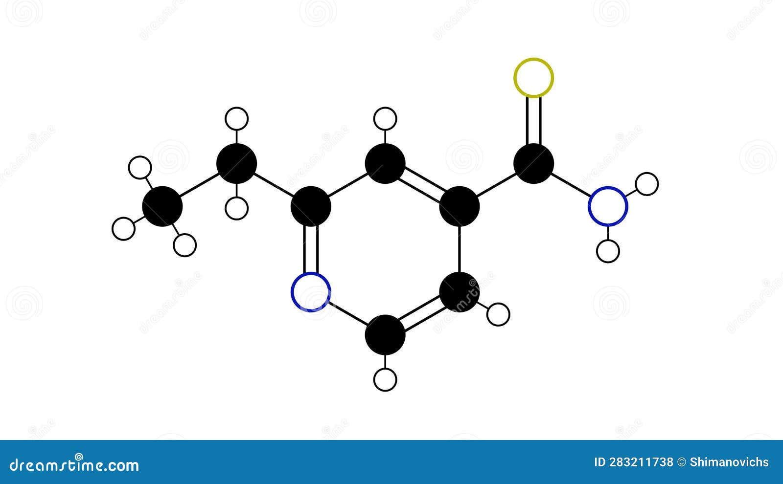 Ethionamide Molecular Structure 3d, Flat Model, Antituberculosis Agents ...