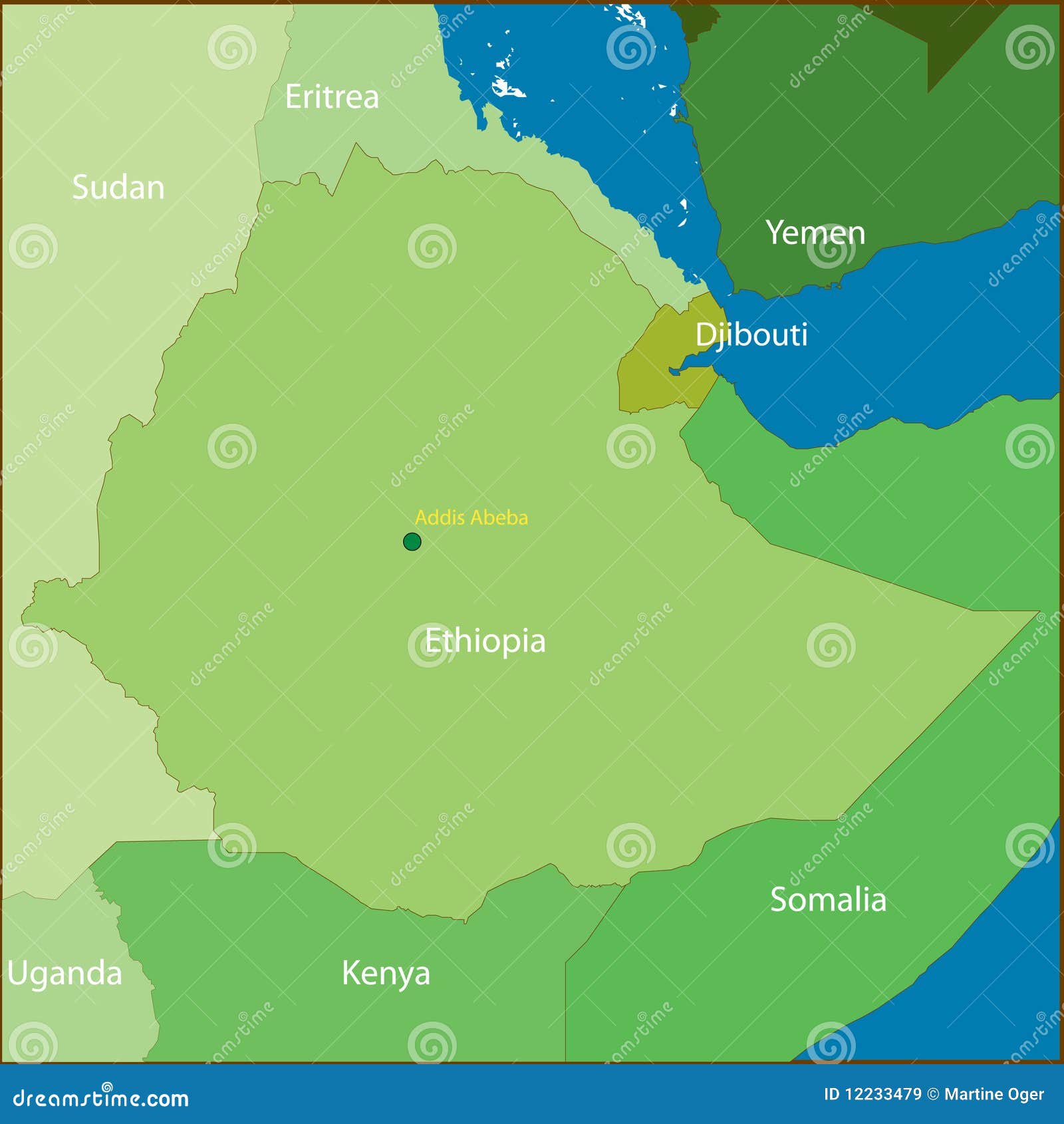 Ethiopia Map. Vector Illustration | CartoonDealer.com #184317348