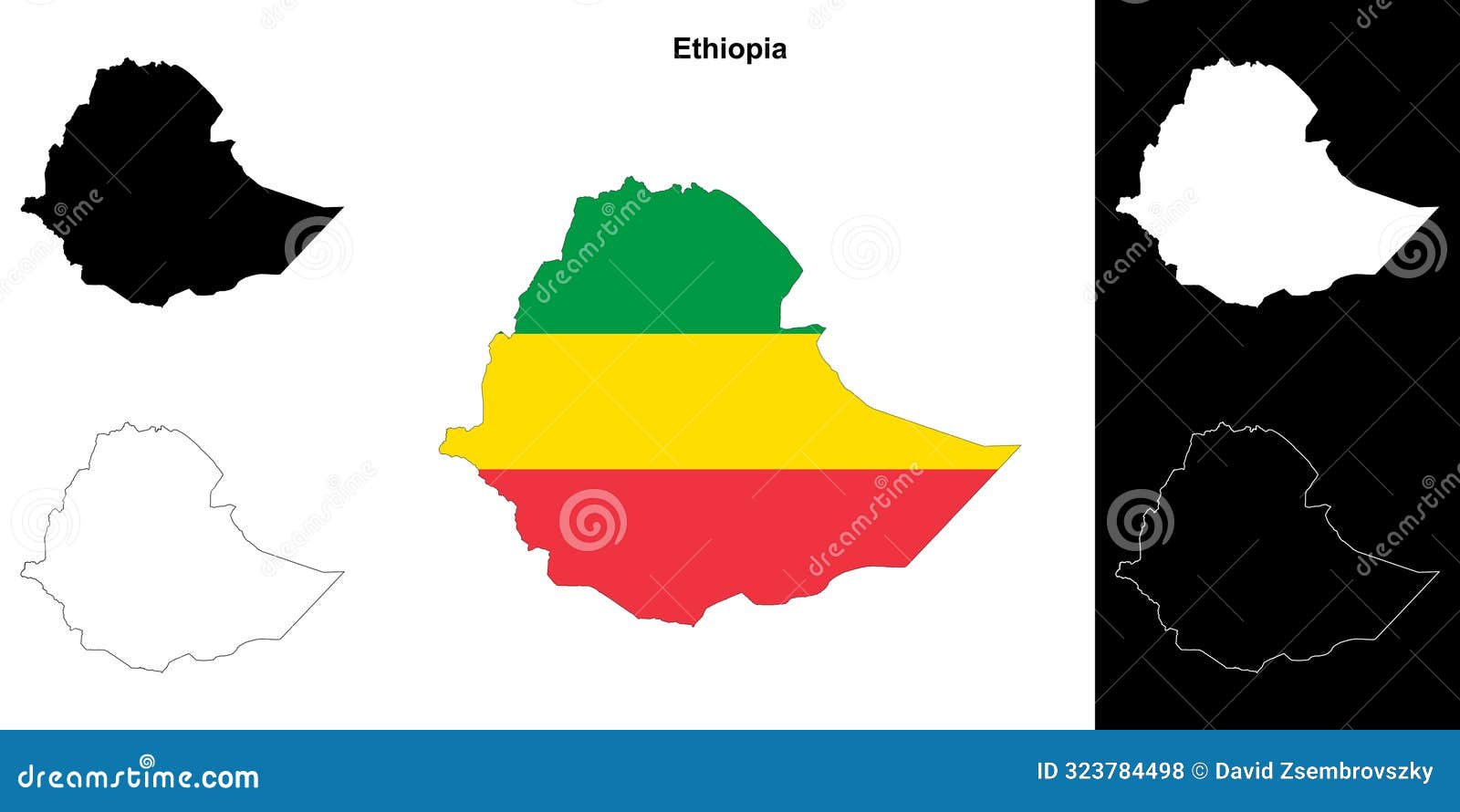 Ethiopia outline map stock illustration. Illustration of icon - 323784498
