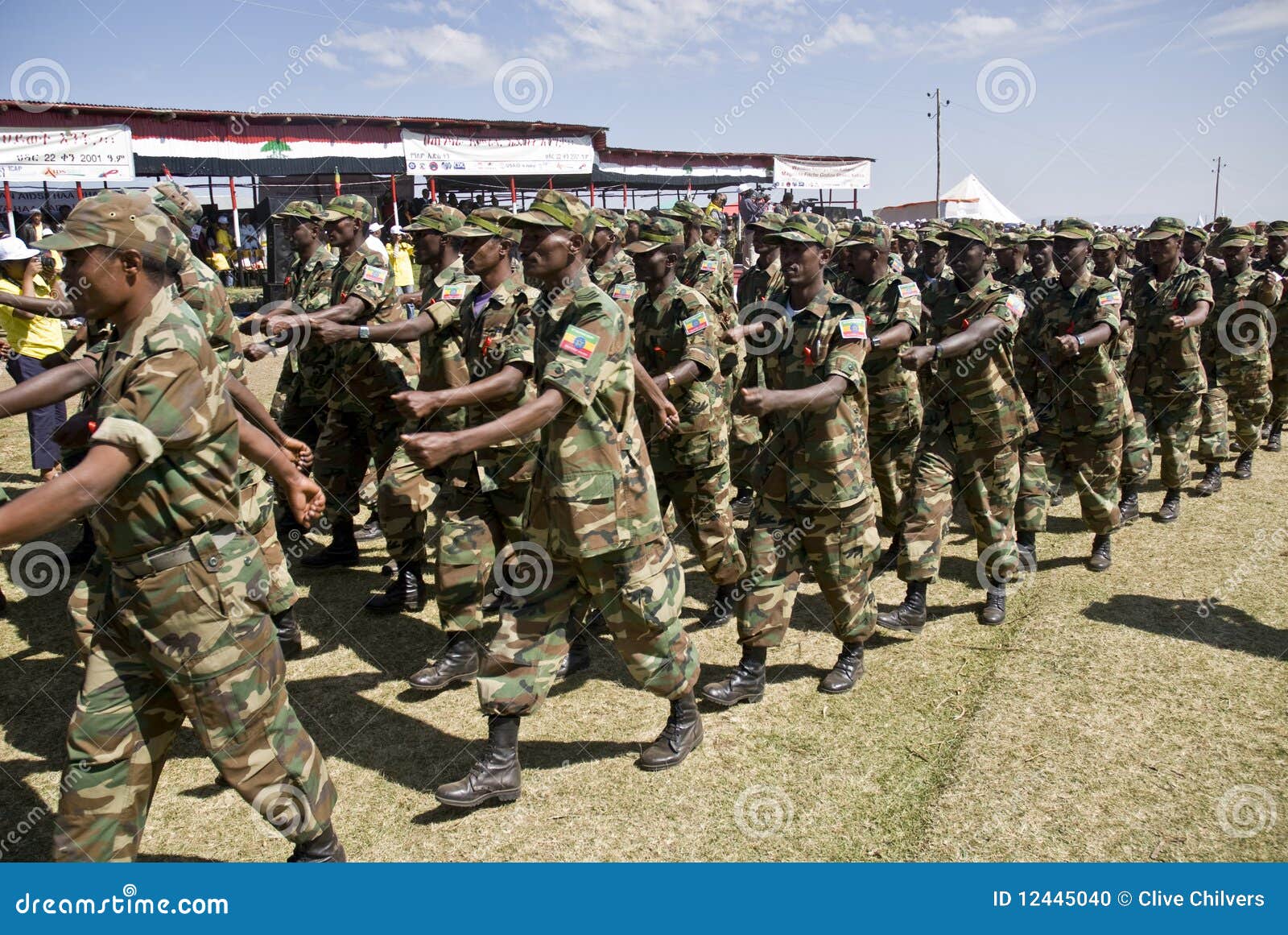 Ethiopian Army Soldiers Marching Editorial Image - Image of aids, left ...