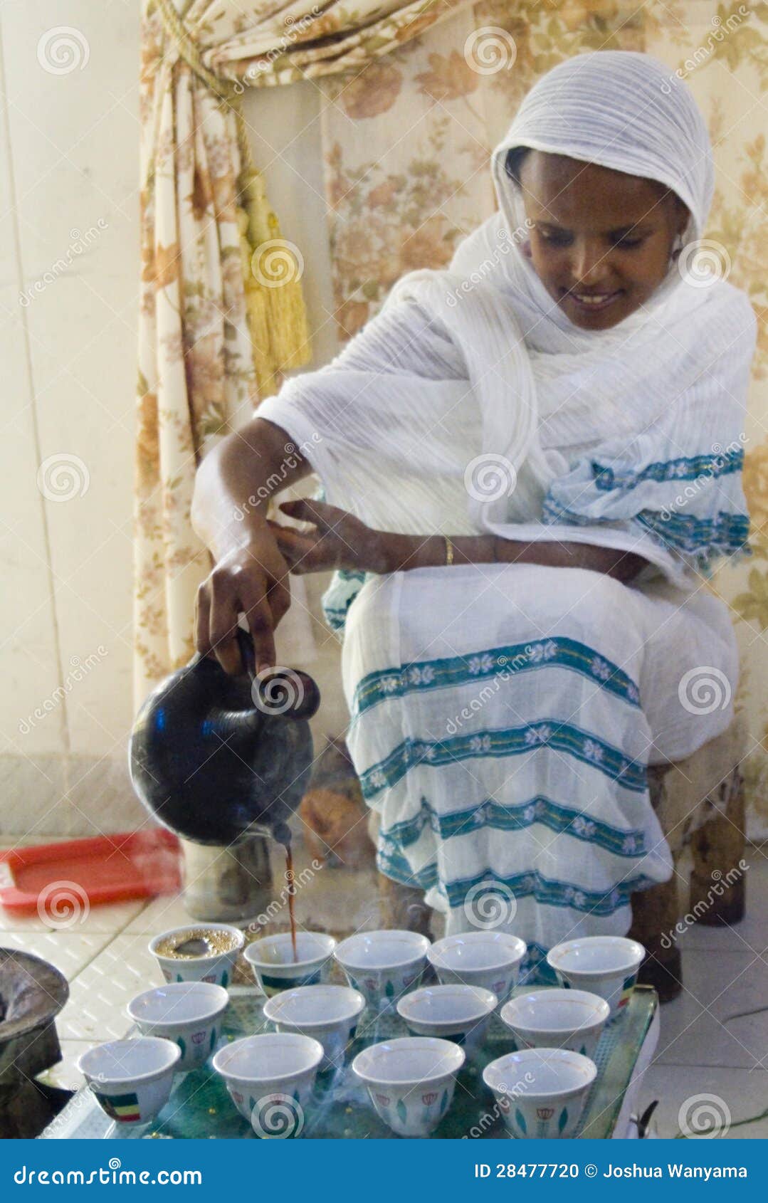 Ethiopian coffee ceremony editorial image. Image of cutlery - 28477720