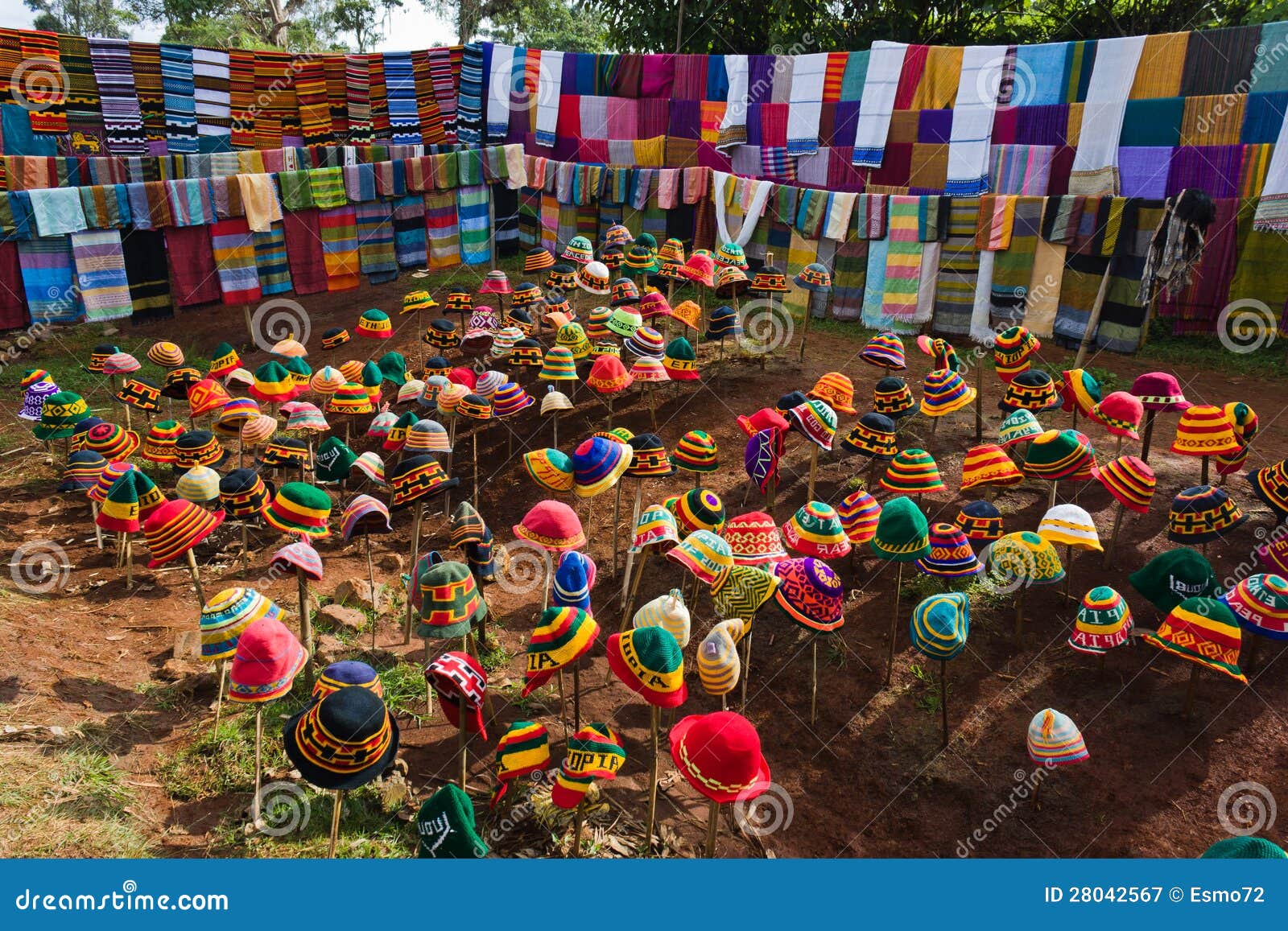 Ethiopian hats and scarfs stock image. Image of trip - 28042567