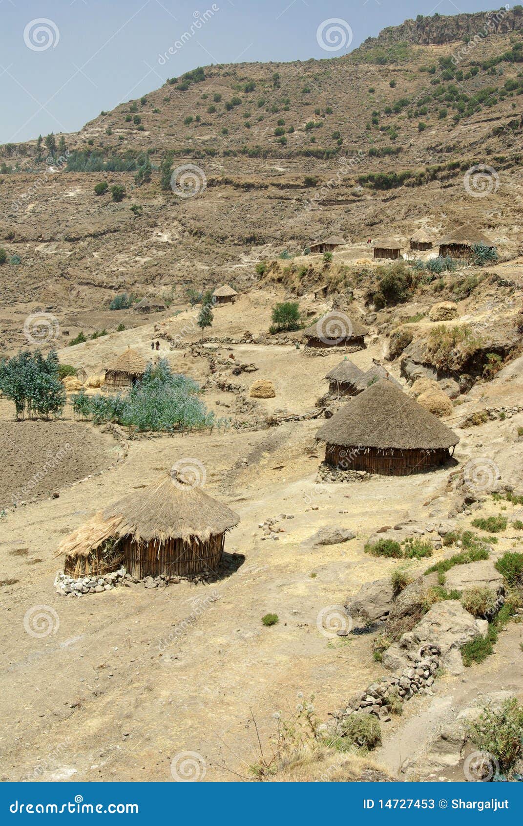 Ethiopian huts stock image. Image of landscape, ethiopia - 14727453