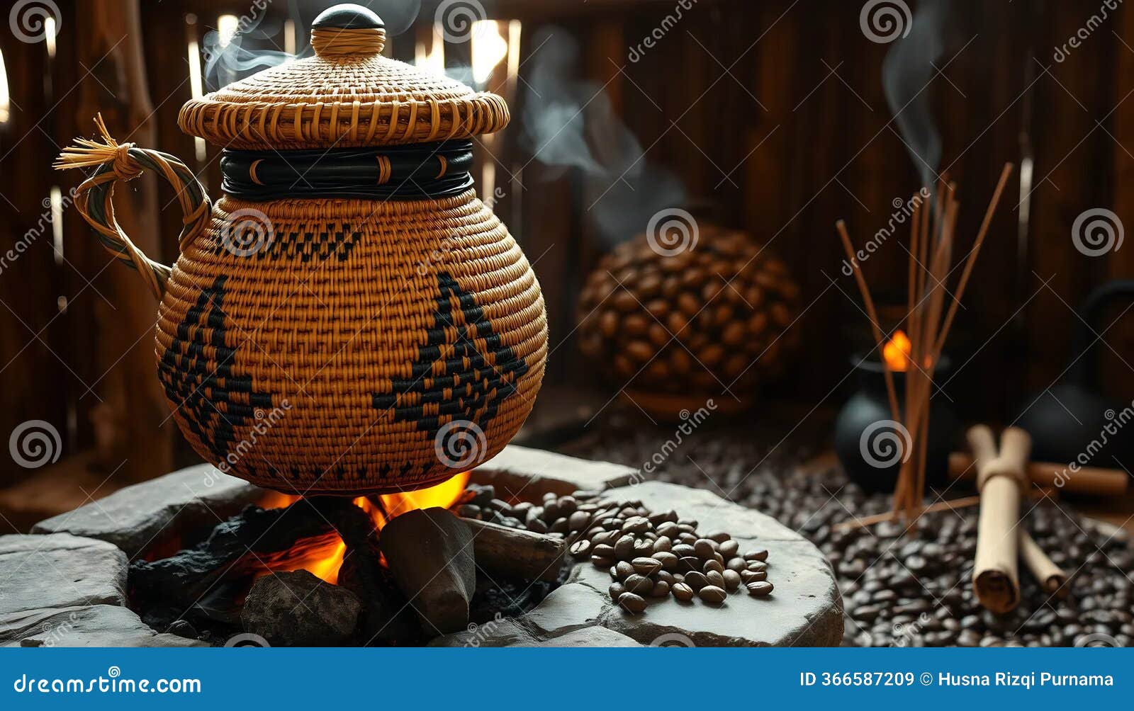 Ethiopian Jebena Mockup For Coffee Rituals Royalty-Free Stock ...