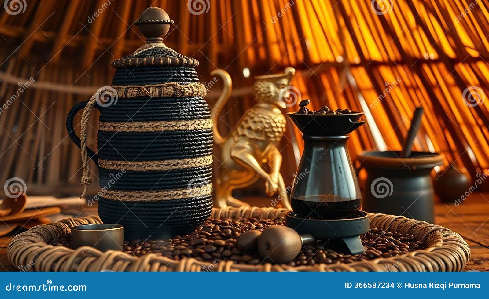 Ethiopian Jebena Mockup For Coffee Rituals Royalty-Free Stock ...