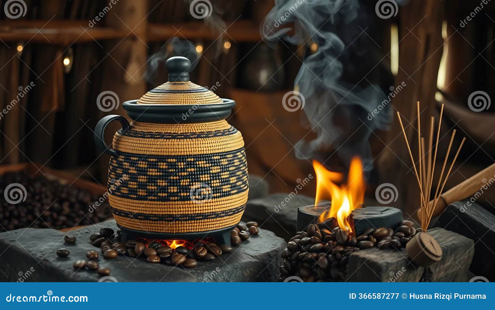 Ethiopian Jebena Mockup For Coffee Rituals Royalty-Free Stock ...