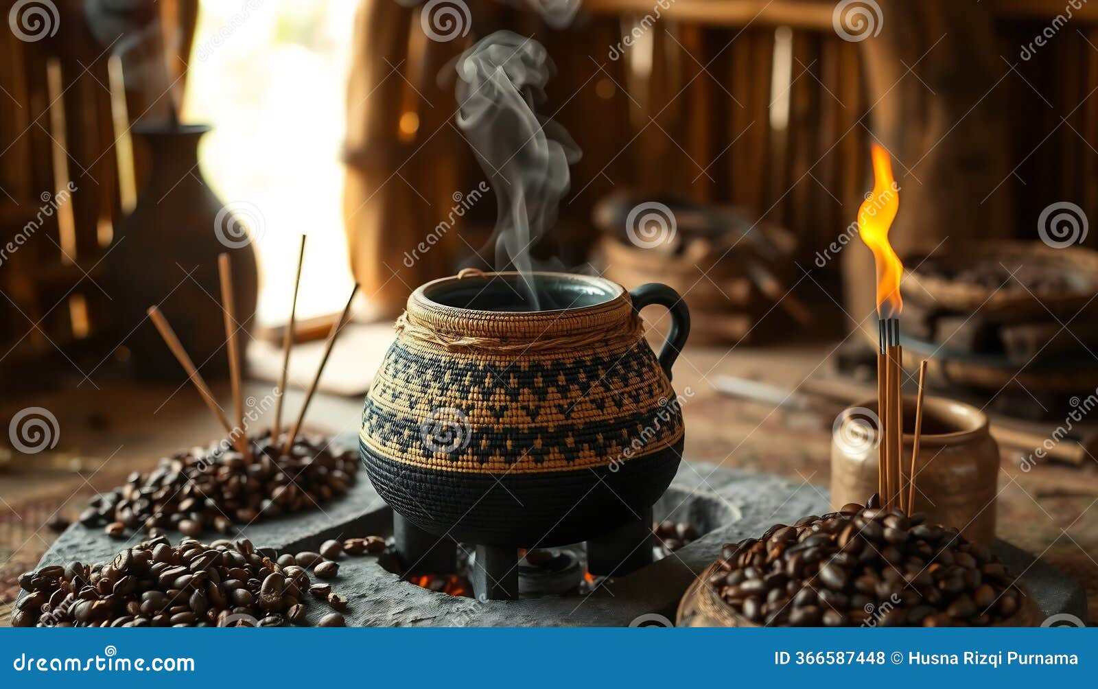 Ethiopian Jebena Mockup For Coffee Rituals Royalty-Free Stock ...