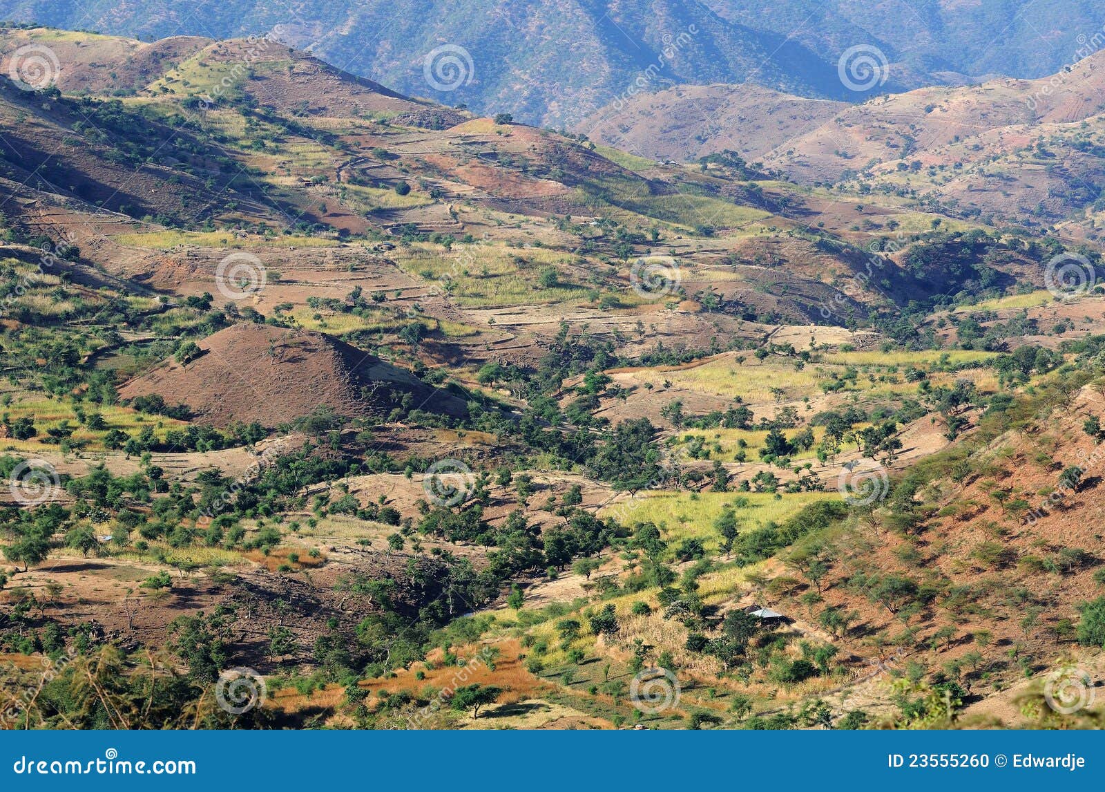 Ethiopian Landscape stock photo. Image of fields, view - 23555260