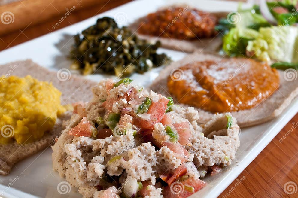 Ethiopian sampler plate stock image. Image of chickpea - 18682633