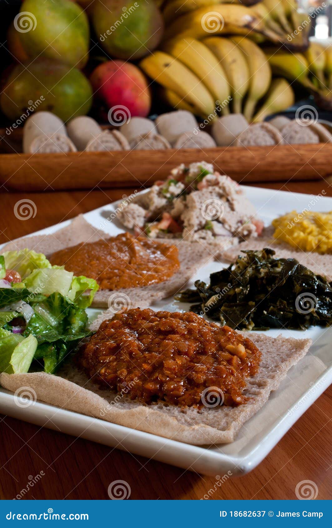 Ethiopian sampler plate stock image. Image of chickpea - 18682637