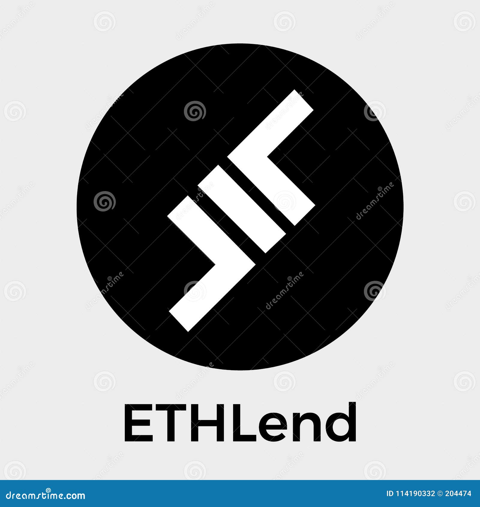 Ethlend Lend Vector Logo Decentralized Financial Marketplace Using