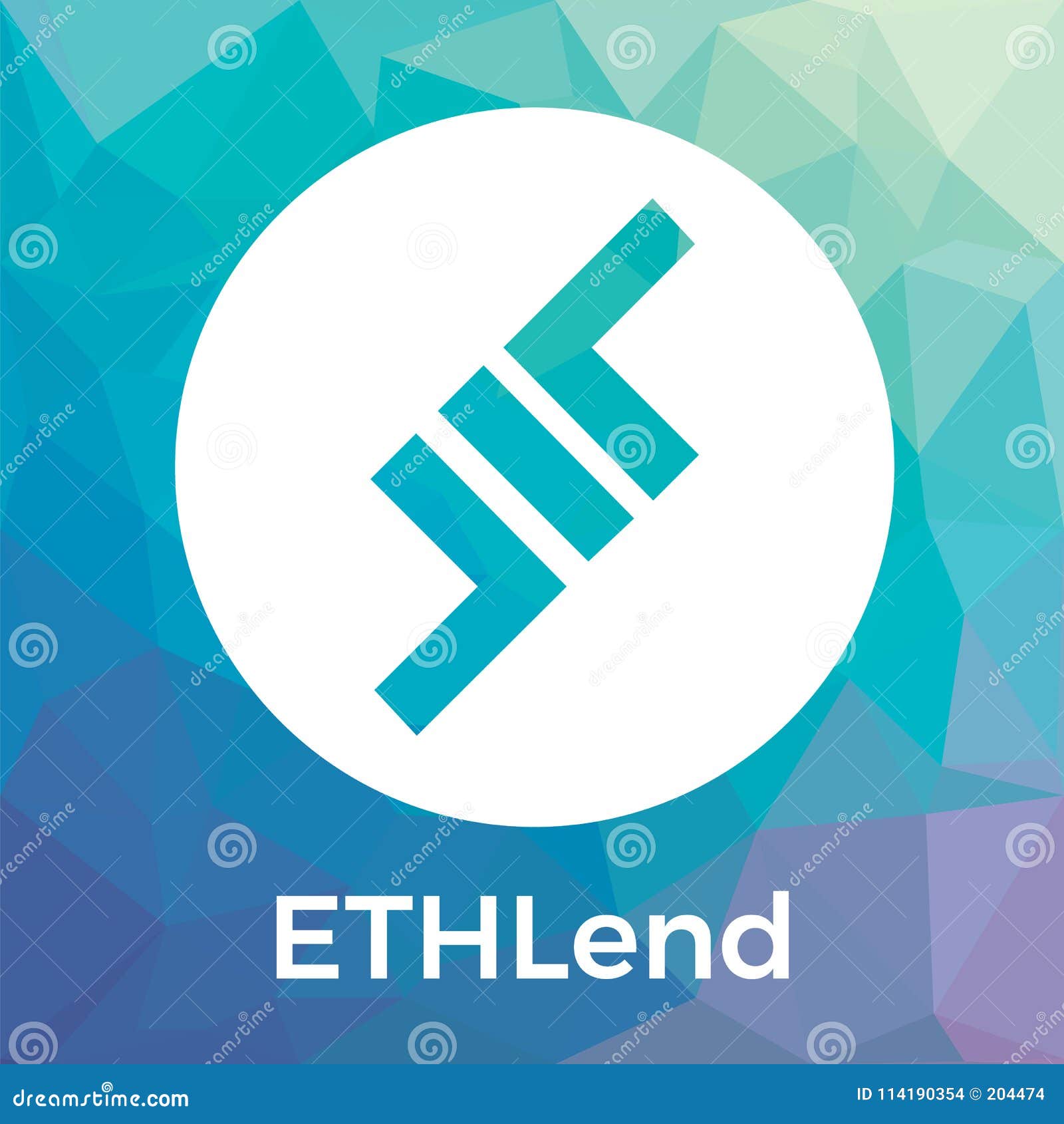Ethlend Lend Vector Logo Decentralized Financial Marketplace Using