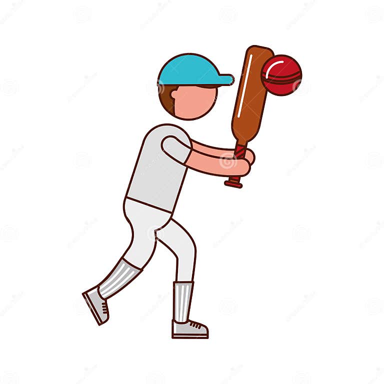 Ethlete Practicing Cricket Avatar Stock Vector - Illustration of sport ...