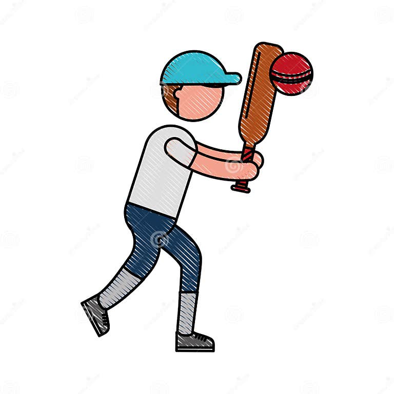 Ethlete Practicing Cricket Avatar Stock Vector - Illustration of ...