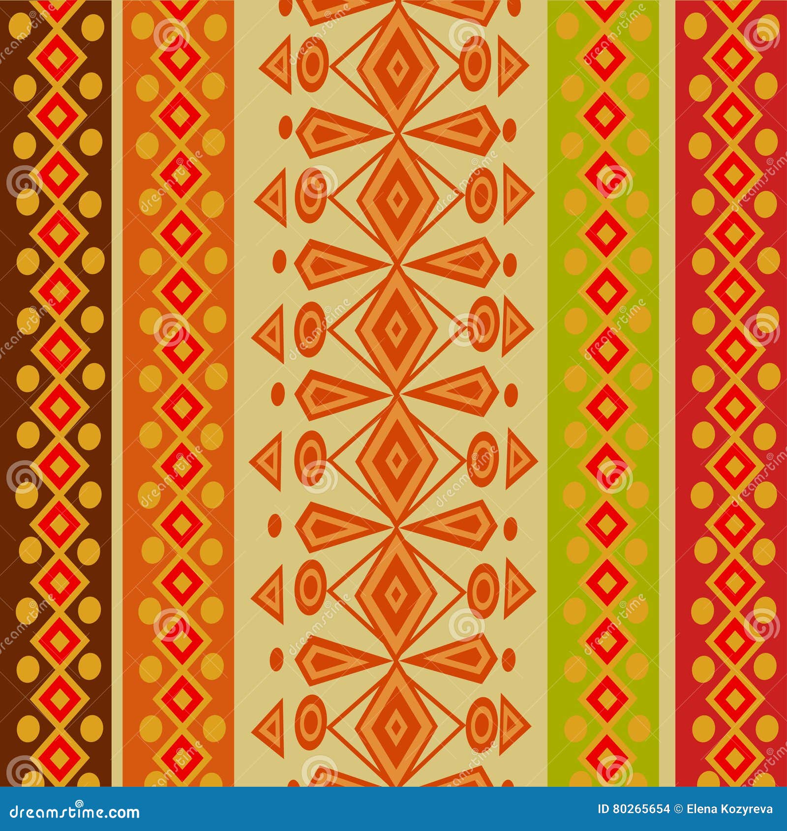 Ethnic Abstract Bright Pattern Background. Stock Vector - Illustration ...