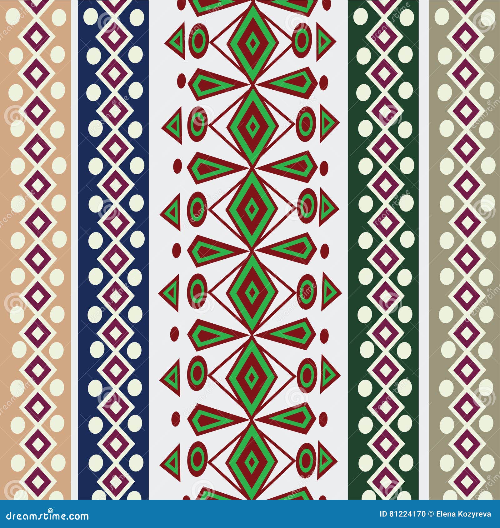 Ethnic Abstract Bright Pattern Background. Stock Vector - Illustration ...