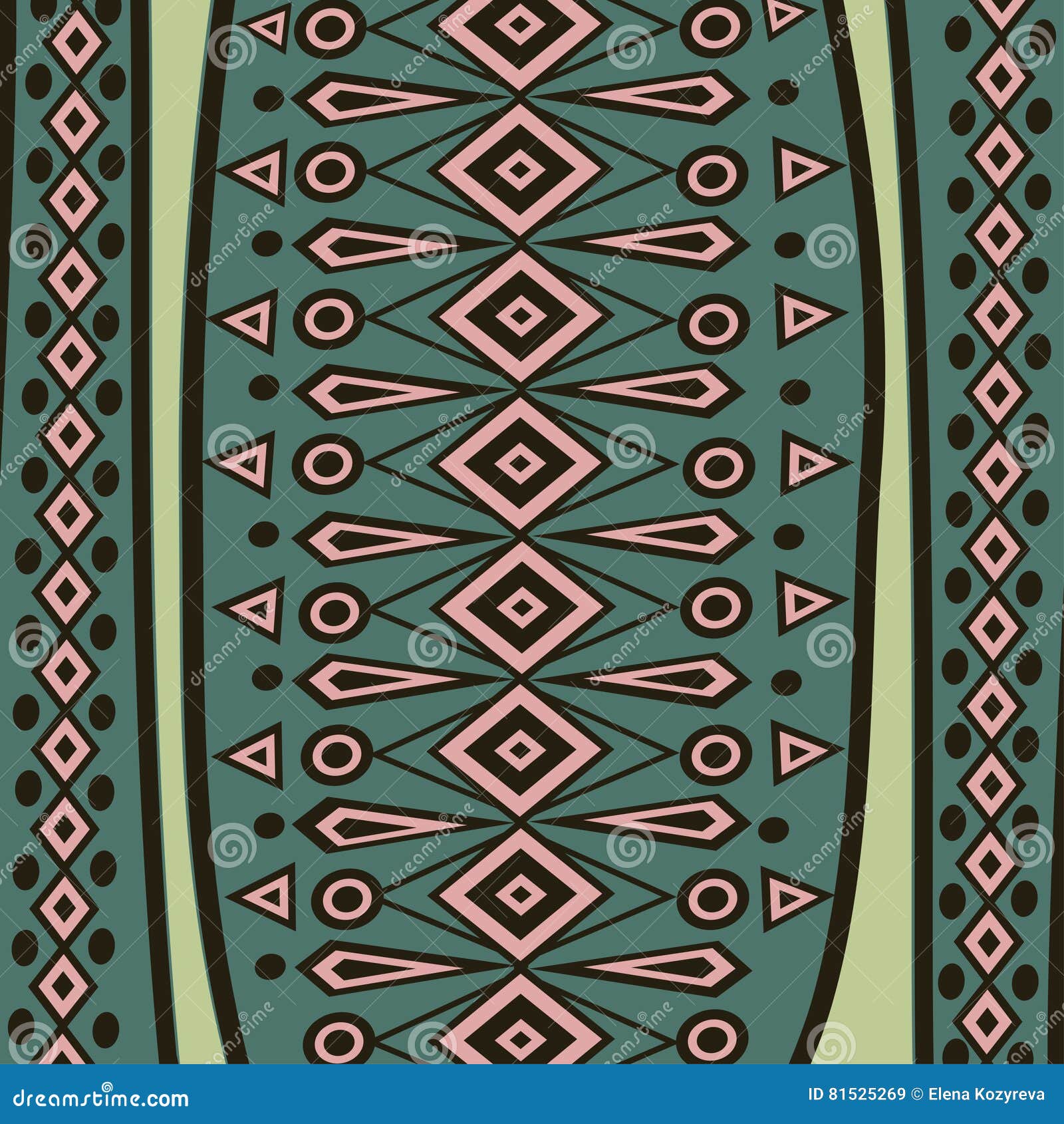 Ethnic Abstract Bright Pattern Background. Stock Vector - Illustration ...