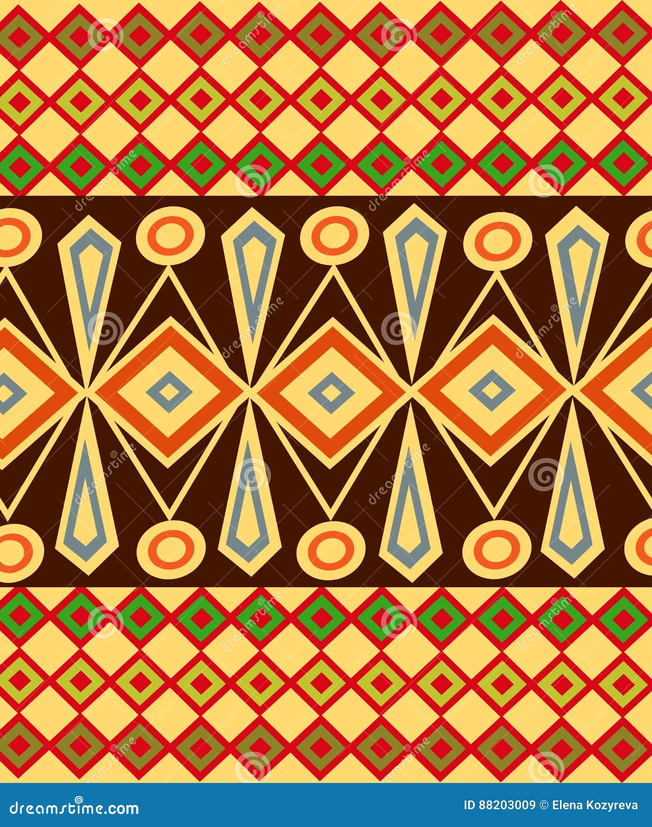 Ethnic Abstract Bright Pattern Background Stock Vector - Illustration ...