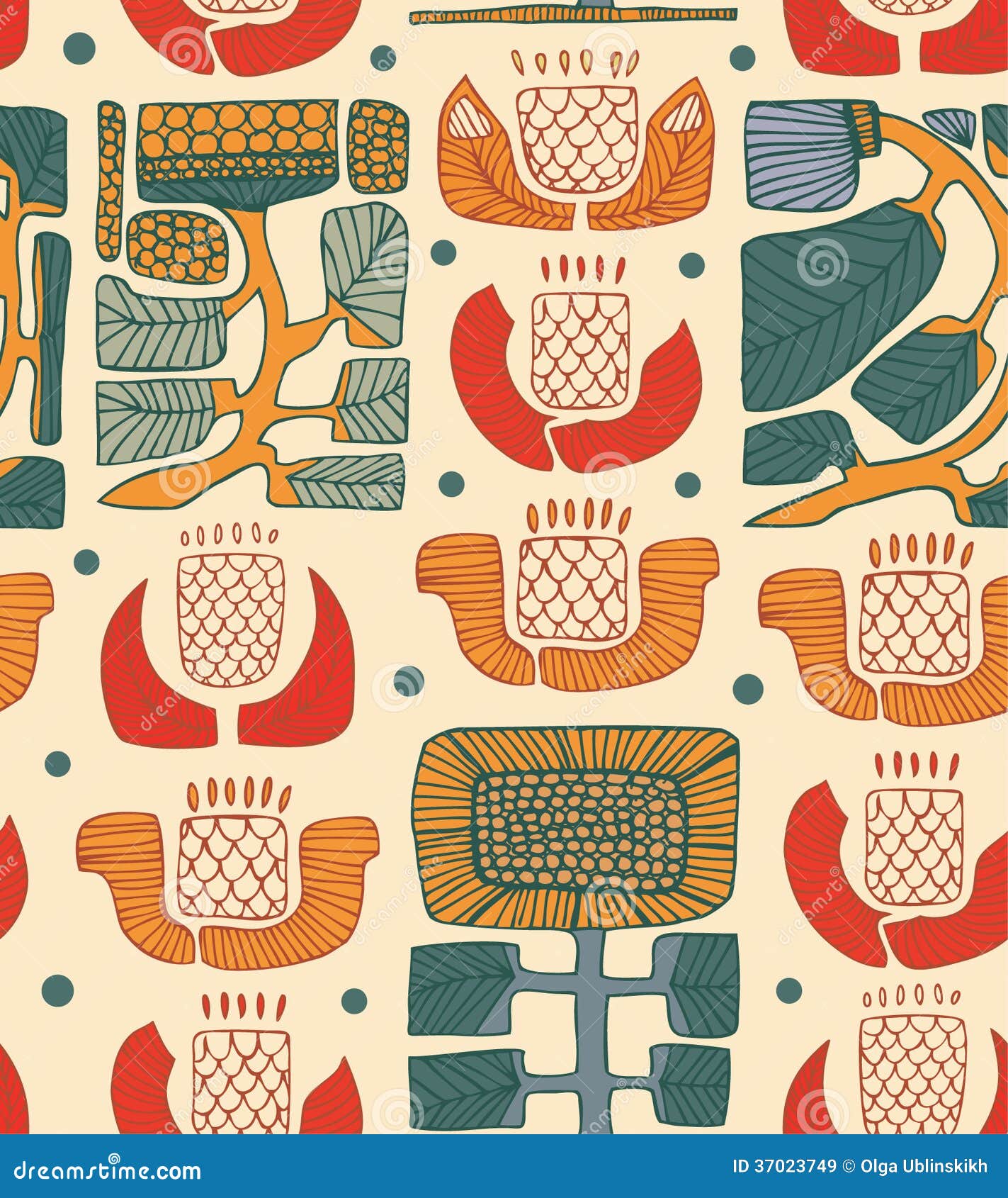 Ethnic Abstract Pattern. Floral National Background Stock Illustration ...