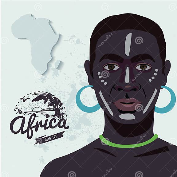 Ethnic african man stock vector. Illustration of africa - 63433438