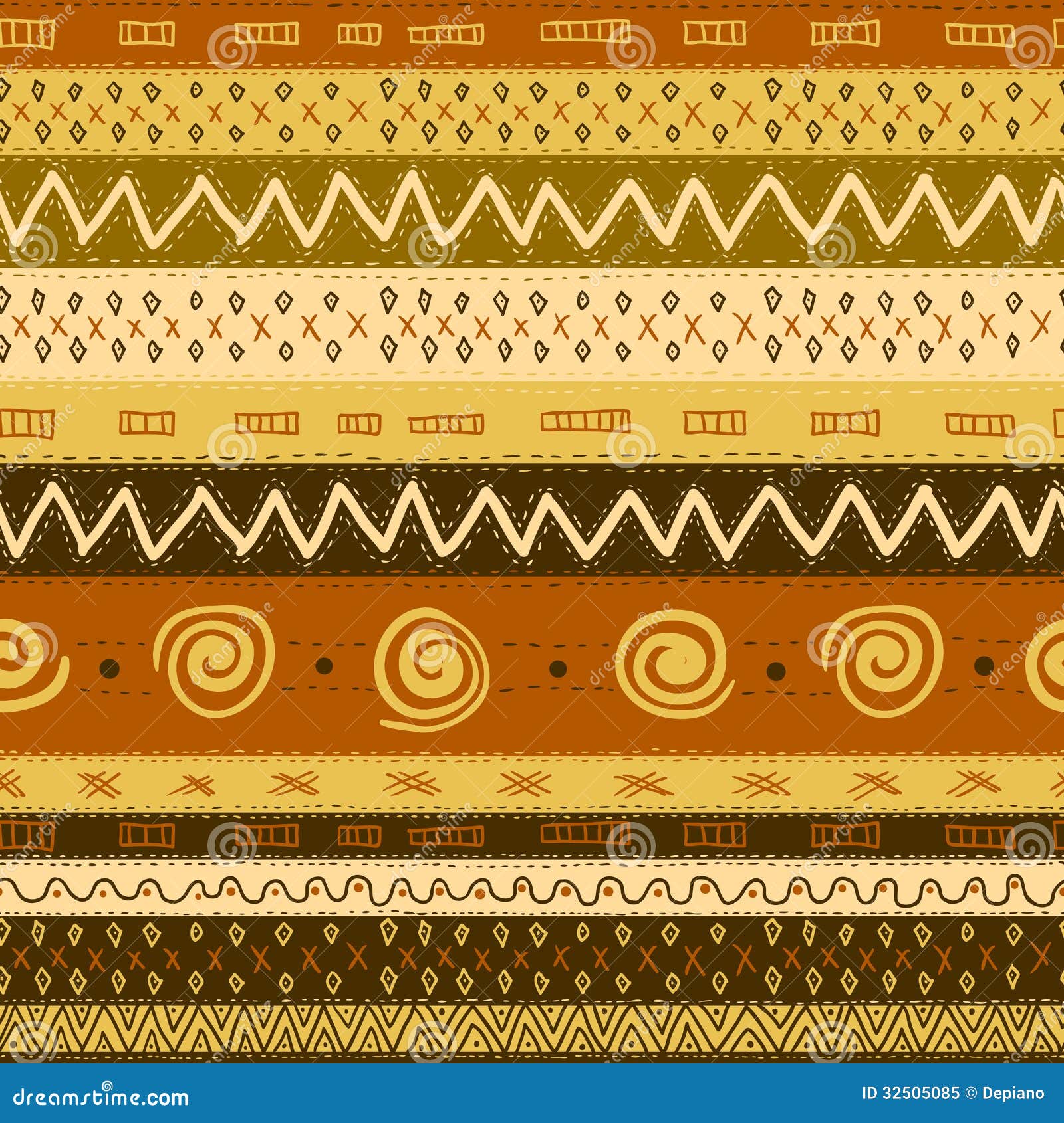 Ethnic African Seamless Background Stock Vector - Illustration of ...