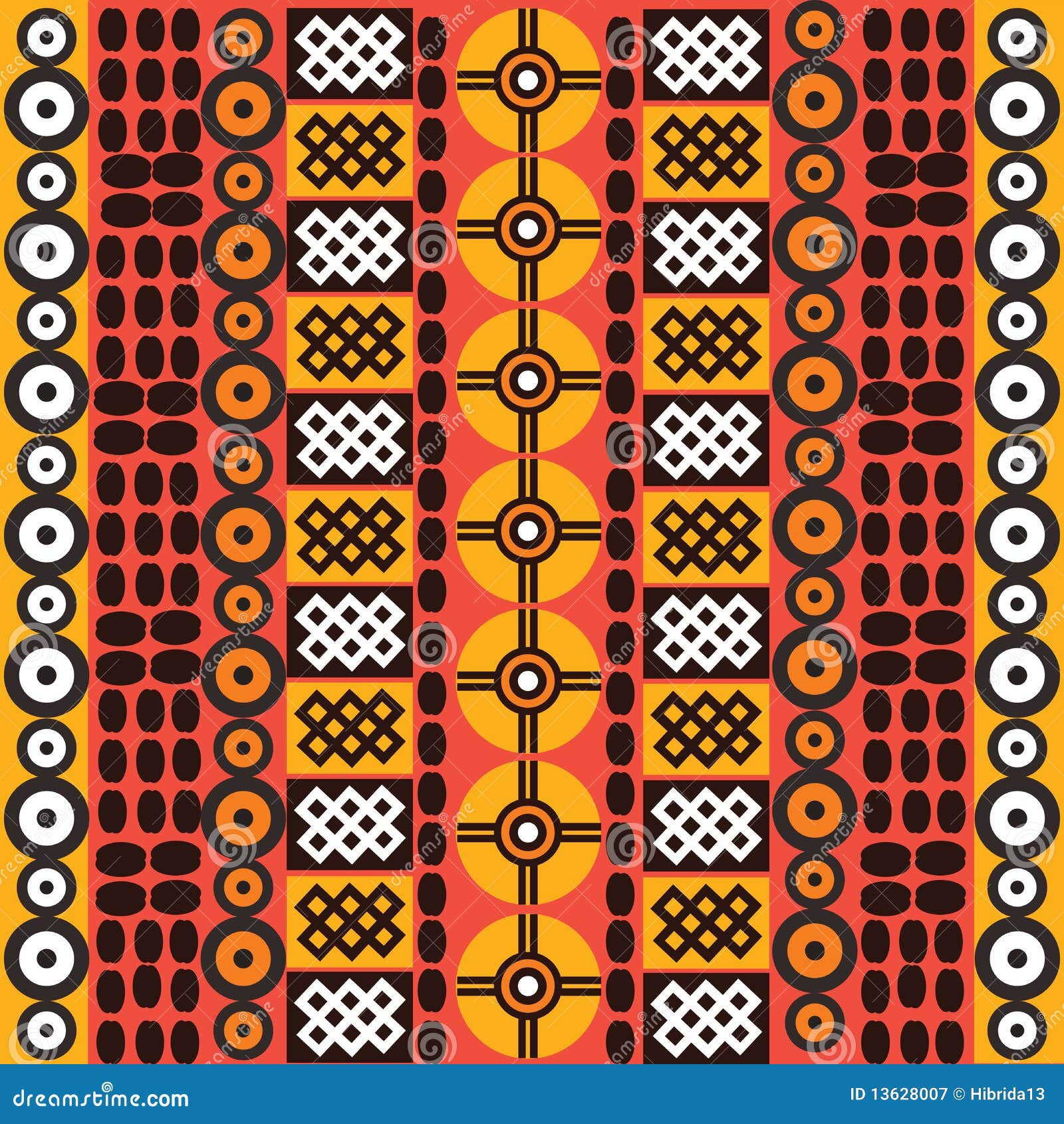 God African Symbols Set Red Color Cartoon Vector | CartoonDealer.com ...