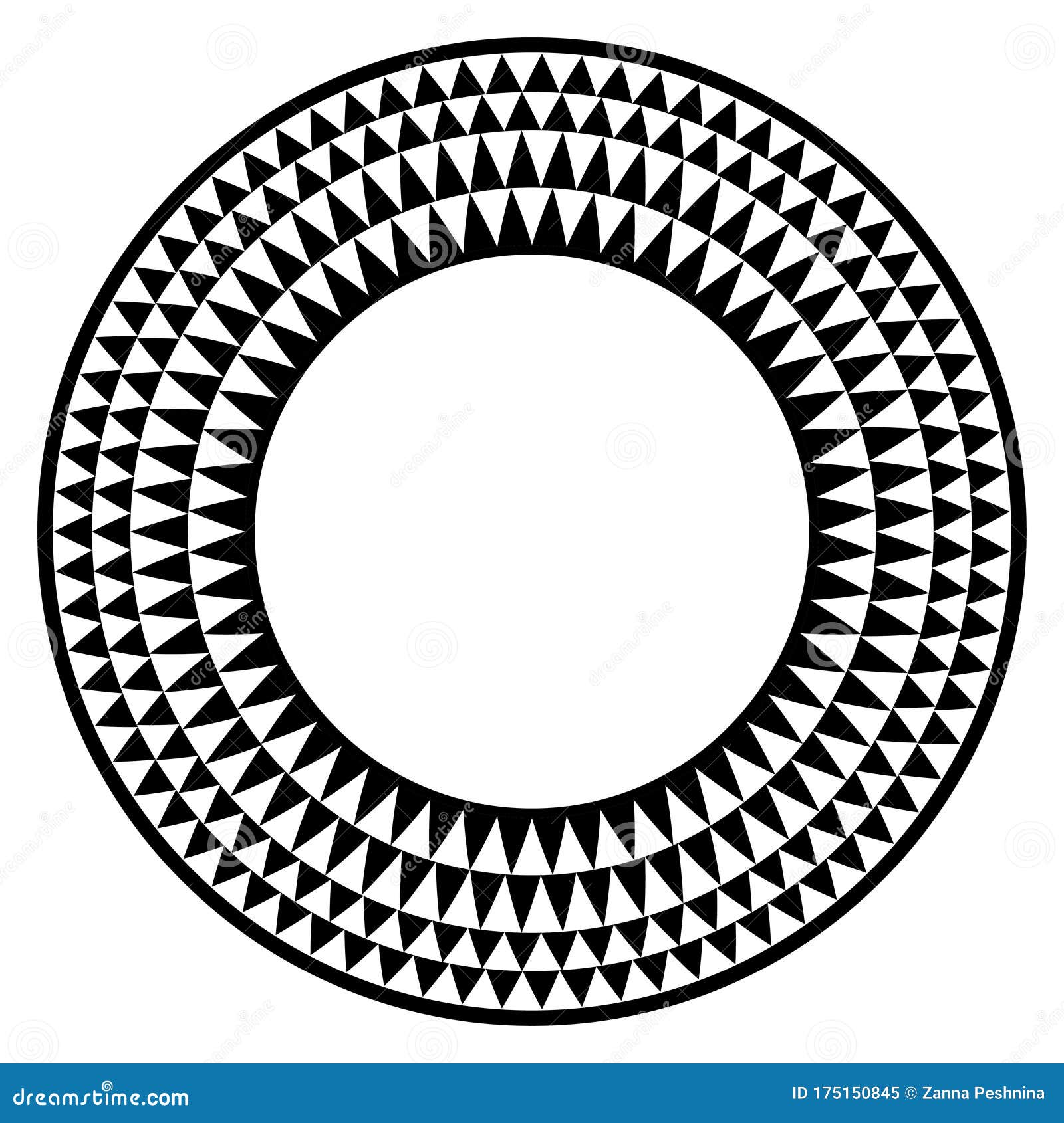 Ethnic African Tribal Round Vector Art Frame Stock Vector ...