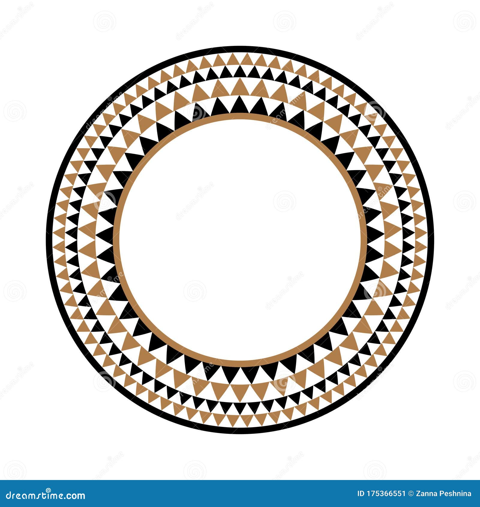 Ethnic African Tribal Round Vector Art Frame Stock Vector ...