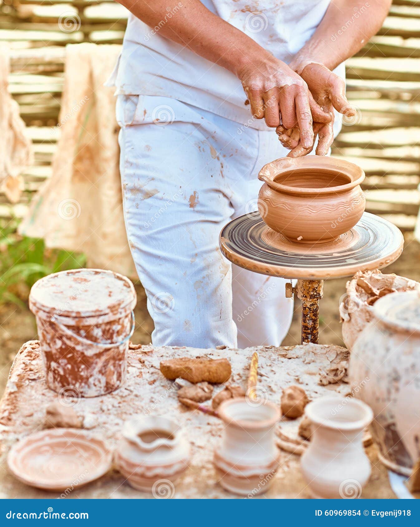 Ethnic Art, Skilled Master Creating Pot of Clay Stock Photo - Image of ...
