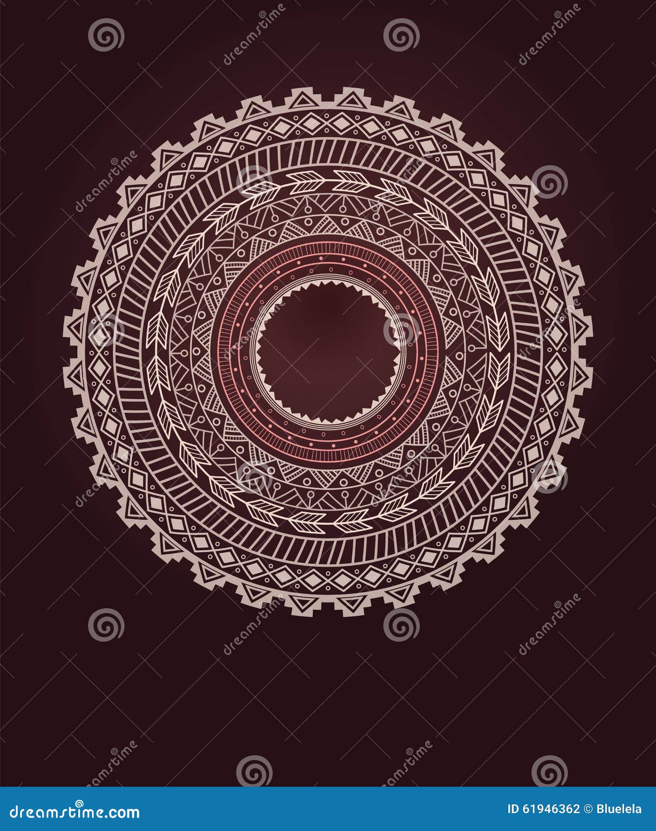 Ethnic Aztec Circle Ornament Stock Vector - Illustration of graphic ...