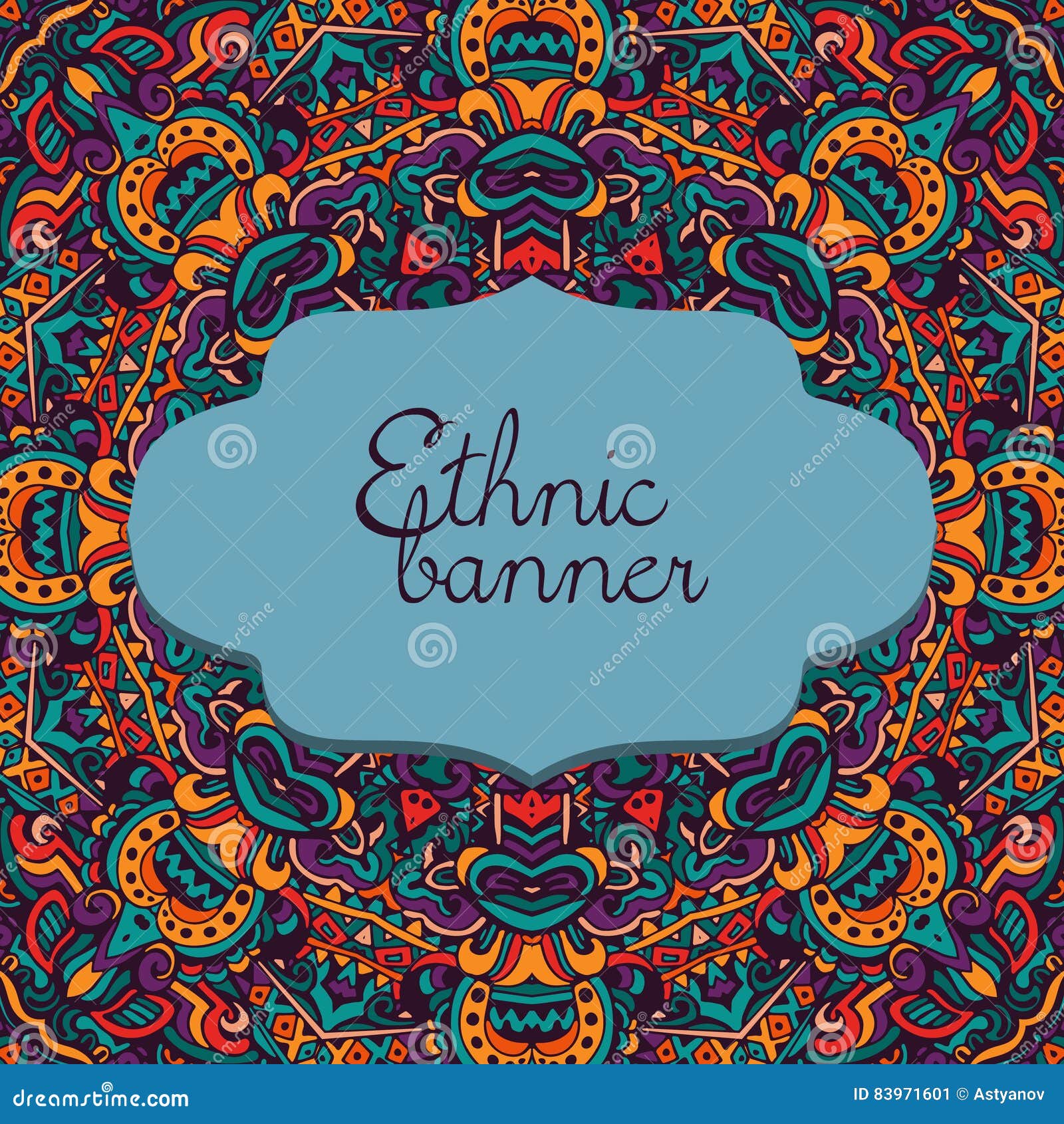 Ethnic banner template stock vector. Illustration of background - 83971601