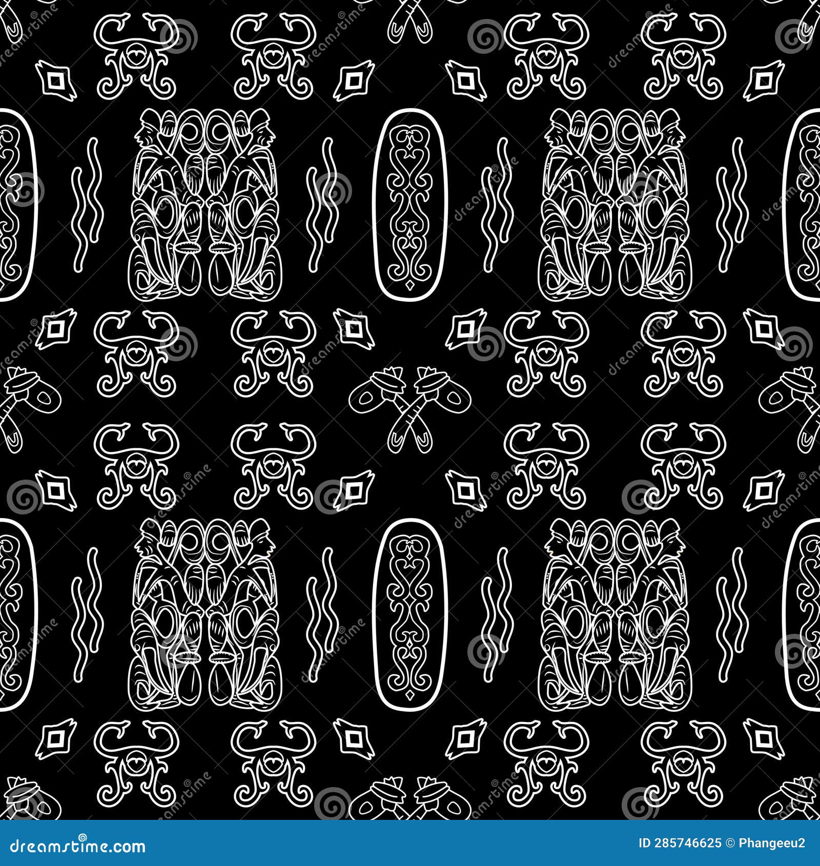 Batik Papua Burung Cendrawasih Vector Illustration | CartoonDealer.com ...