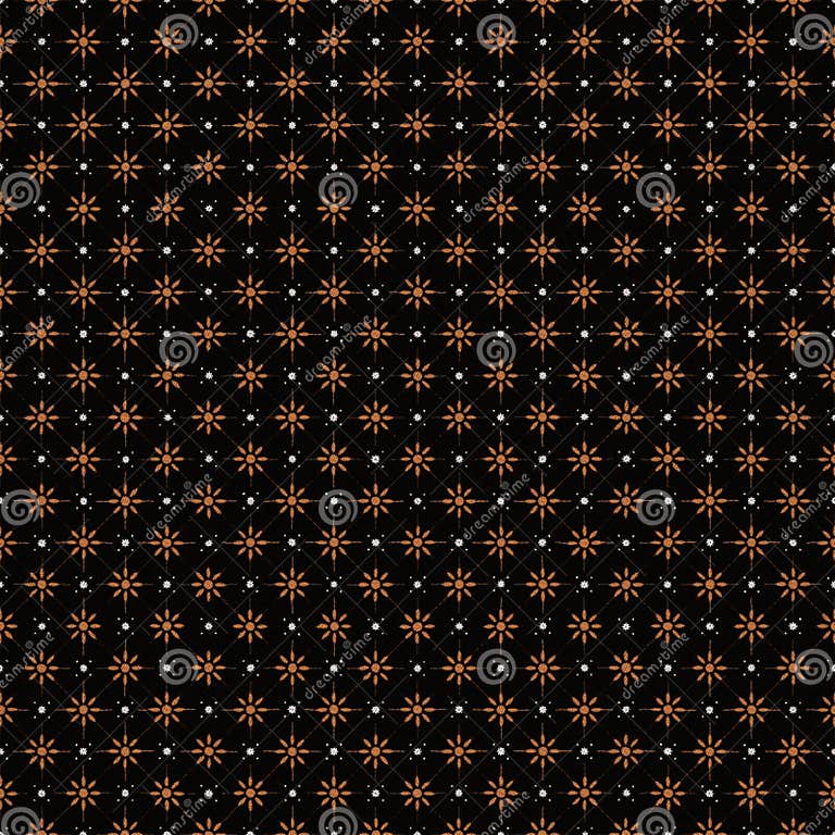 Ethnic Batik "truntum" Pattern Fabric Stock Illustration - Illustration ...