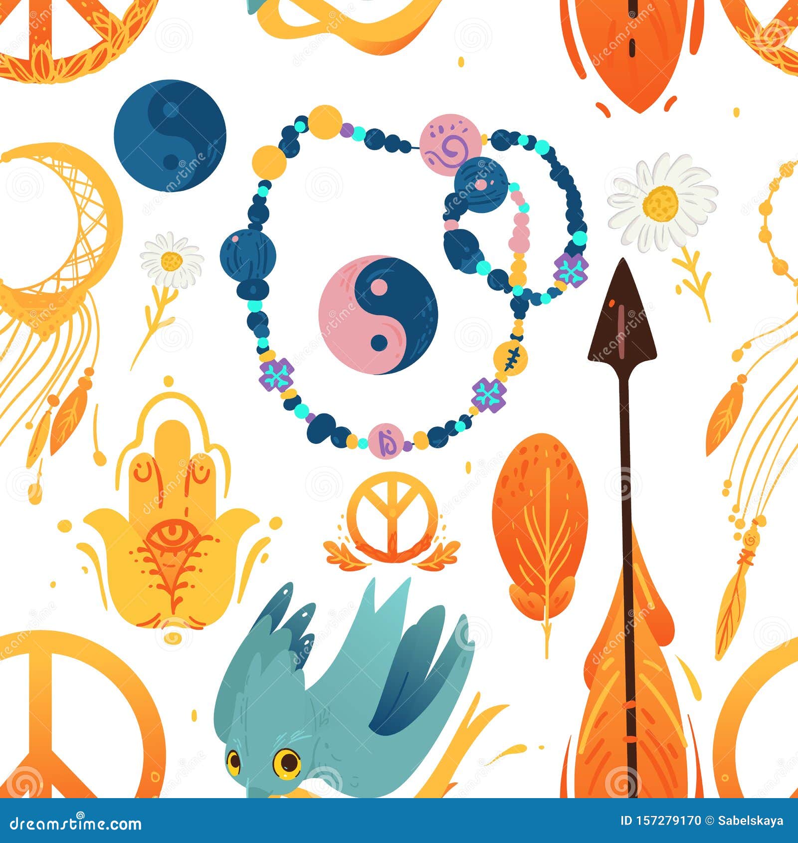 Ethnic Bohemian Symbols - Hand Drawn Seamless Pattern Background Stock ... Ethnic Bohemian Symbols - Hand Drawn Seamless Pattern Background Stock ...