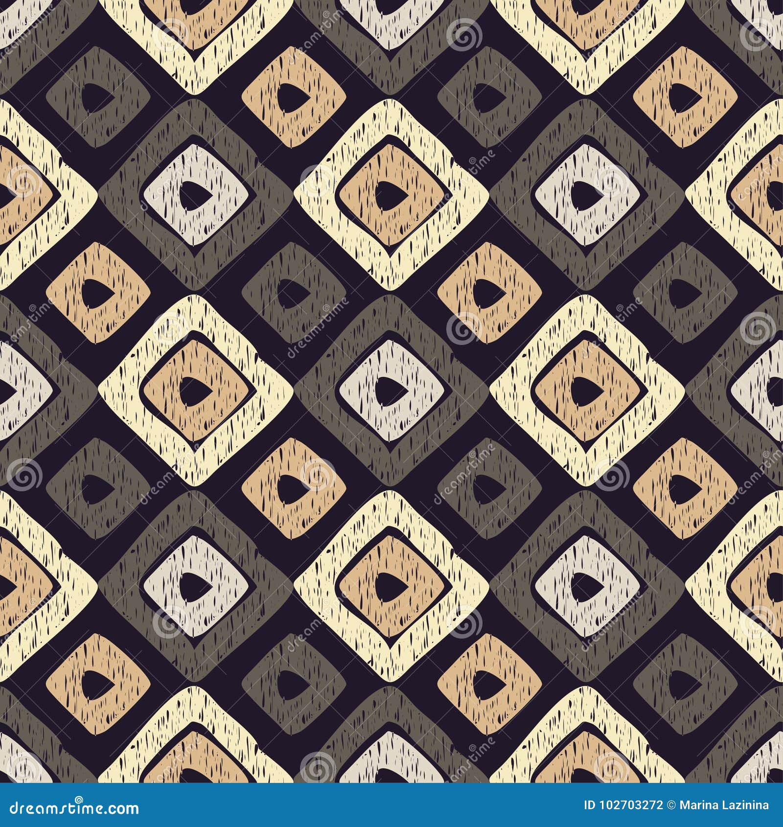 Ethnic Boho Seamless Pattern. Scribble Texture. Retro Motif Stock ...