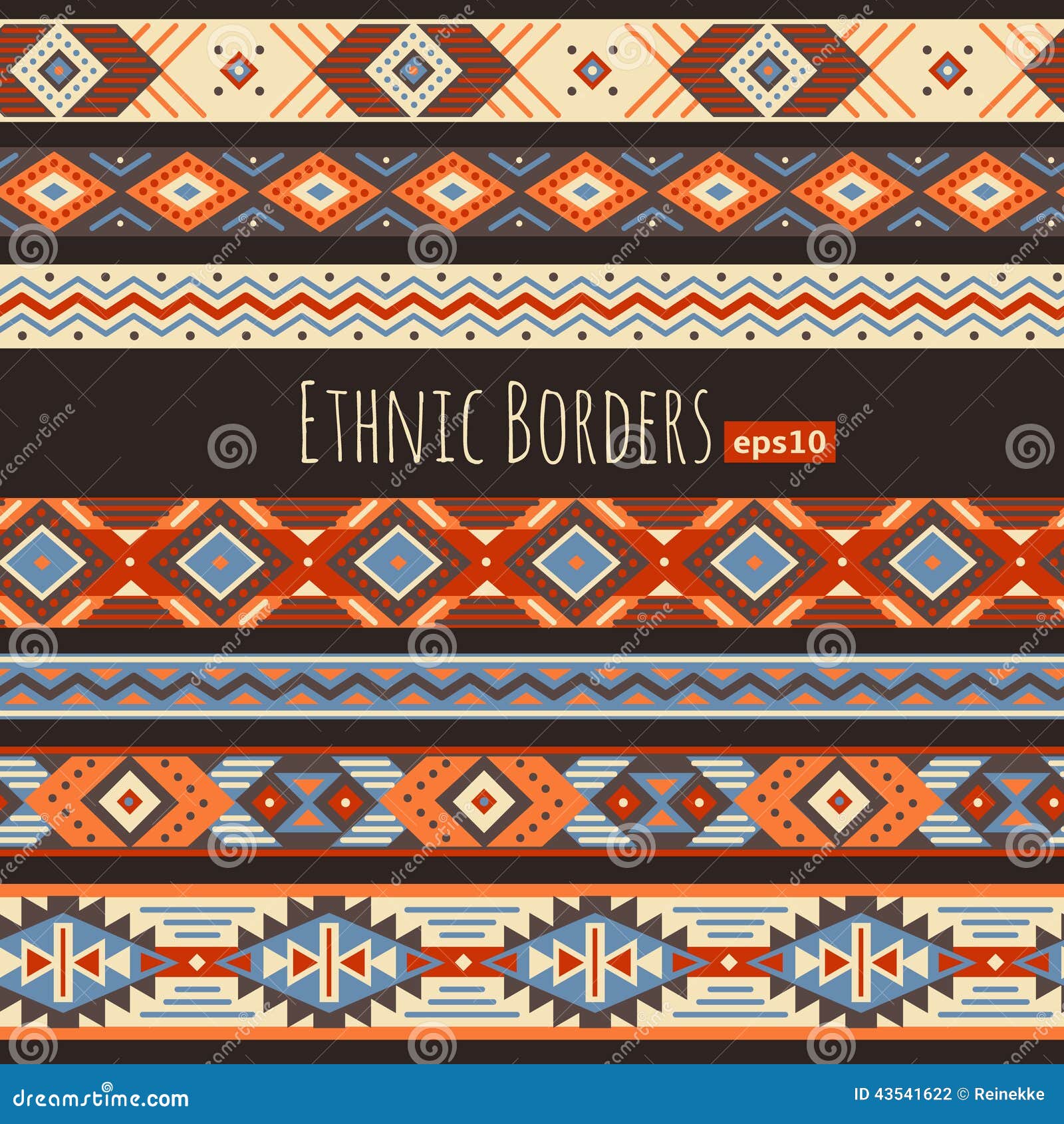 Ethnic Borders Stock Vector - Image: 43541622
